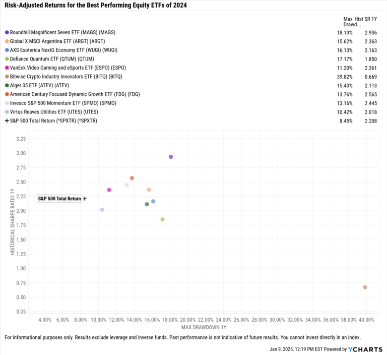 Best Performing Equity ETFs of 2024: Total & Risk-Adjusted Returns